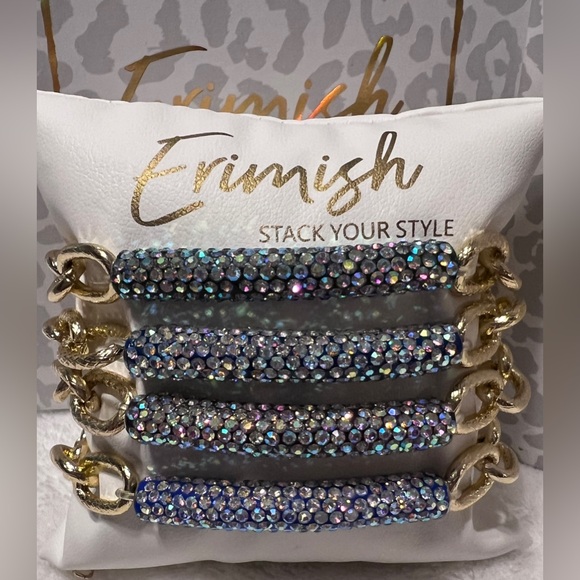 Erimish | Jewelry | New Erimish Bracelets Choice Of Glitterbar Gold Chain 6 Colors See Video ...